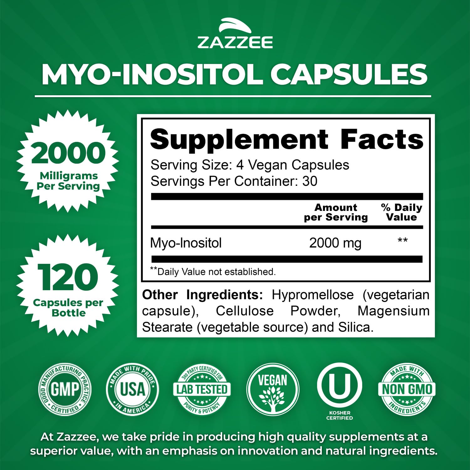 promotes hormonal balance with inositol