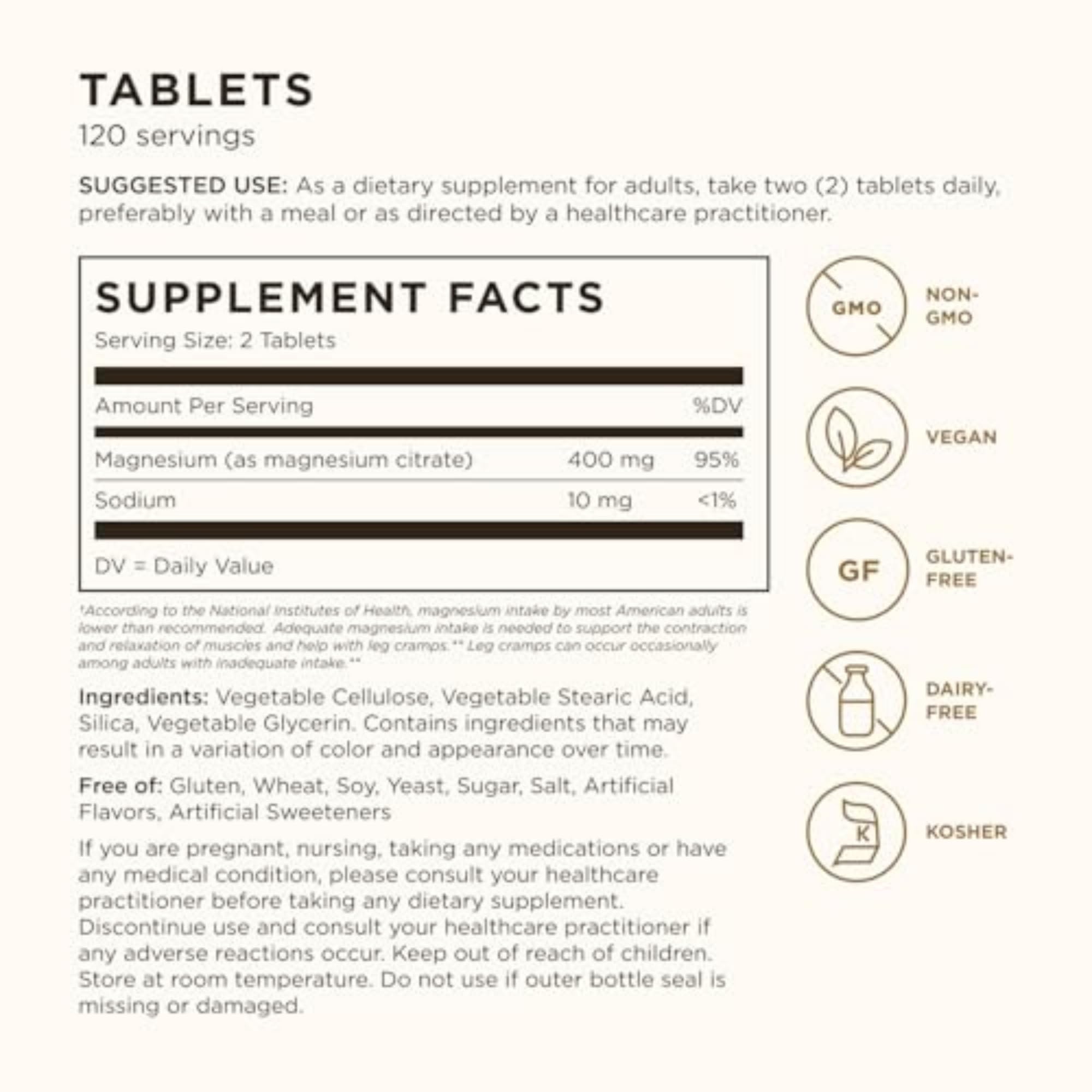 promotes muscle function with magnesium citrate