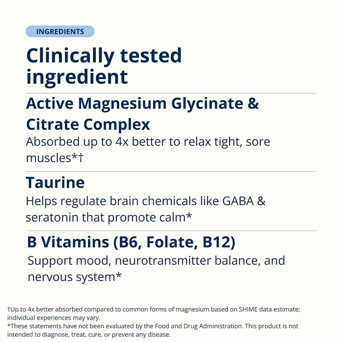 promotes muscle relaxation with magnesium