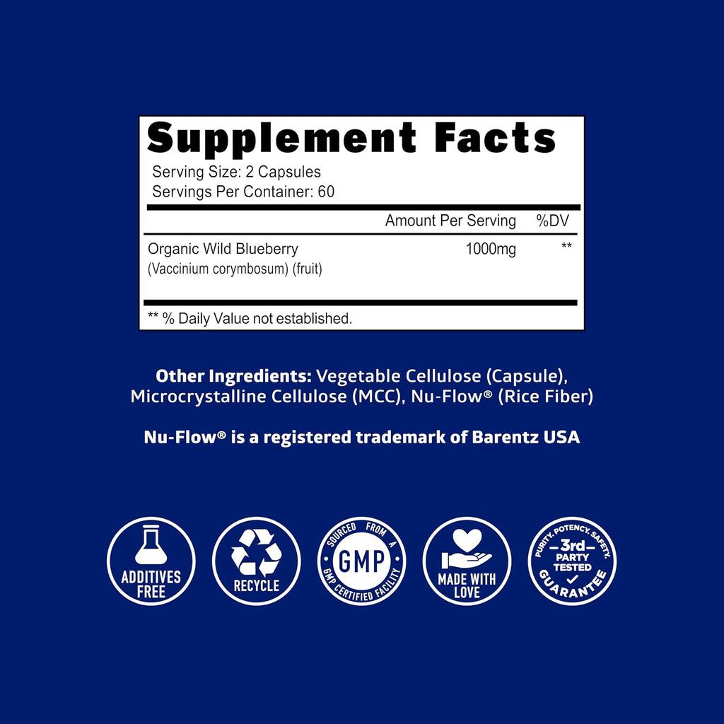 promotes overall wellness with blueberries