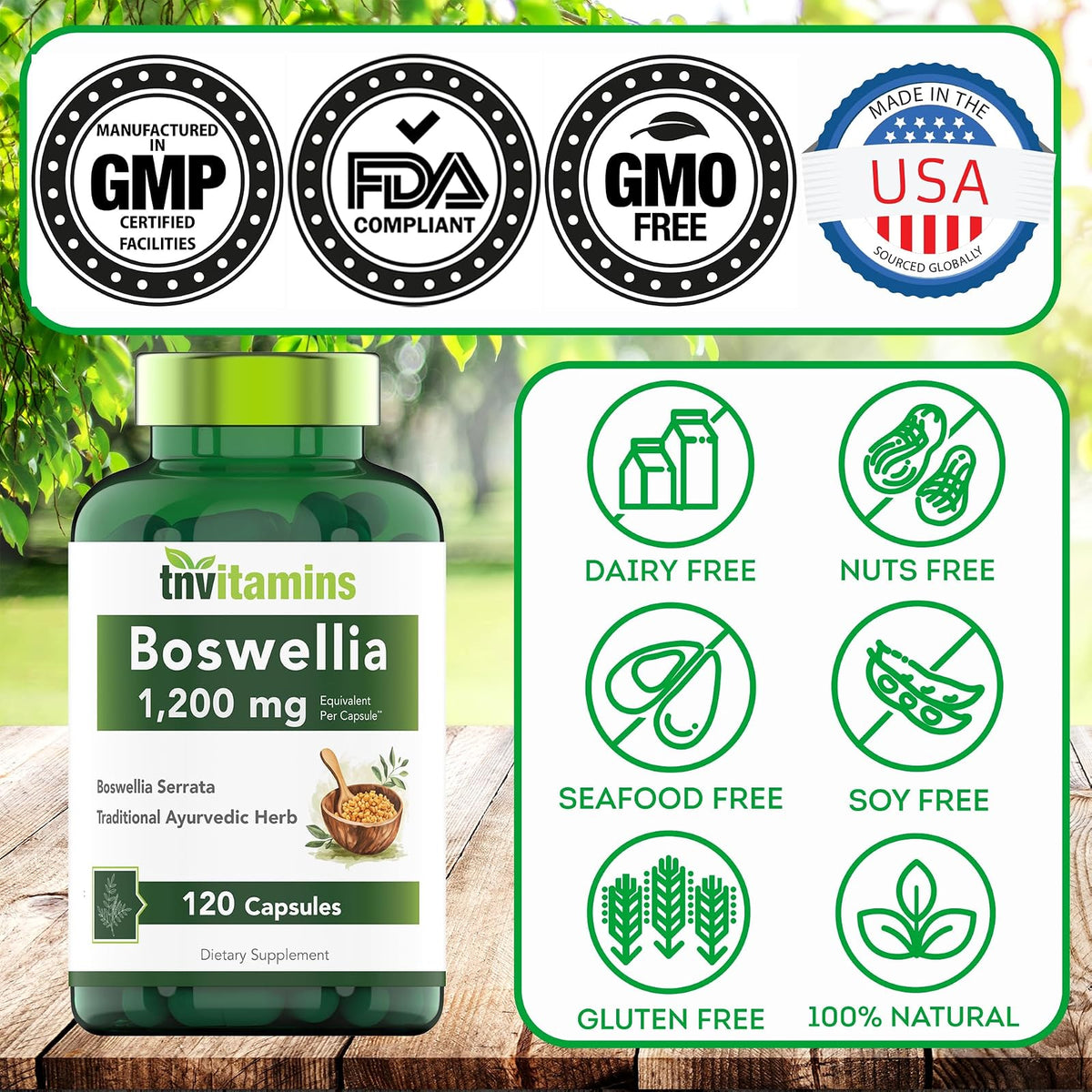 promotes overall wellness with Boswellia