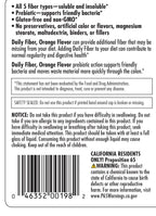 Promotes regularity with fiber