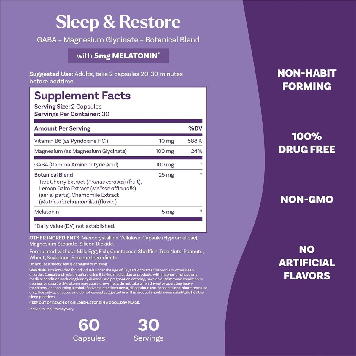 Promotes relaxation and restful nights