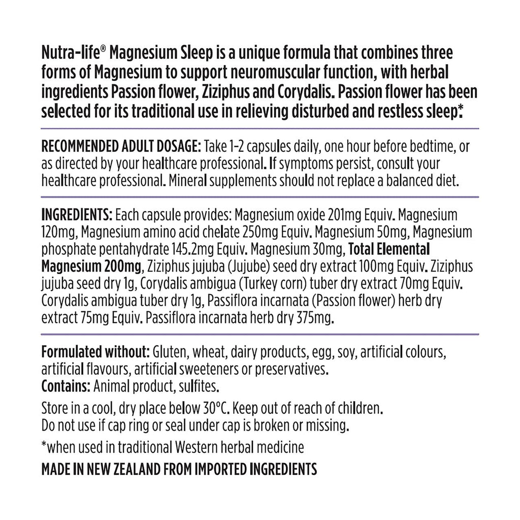 promotes relaxation with magnesium capsules