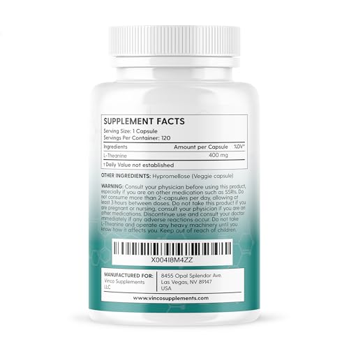 Promotes relaxation with Vinco L-Theanine
