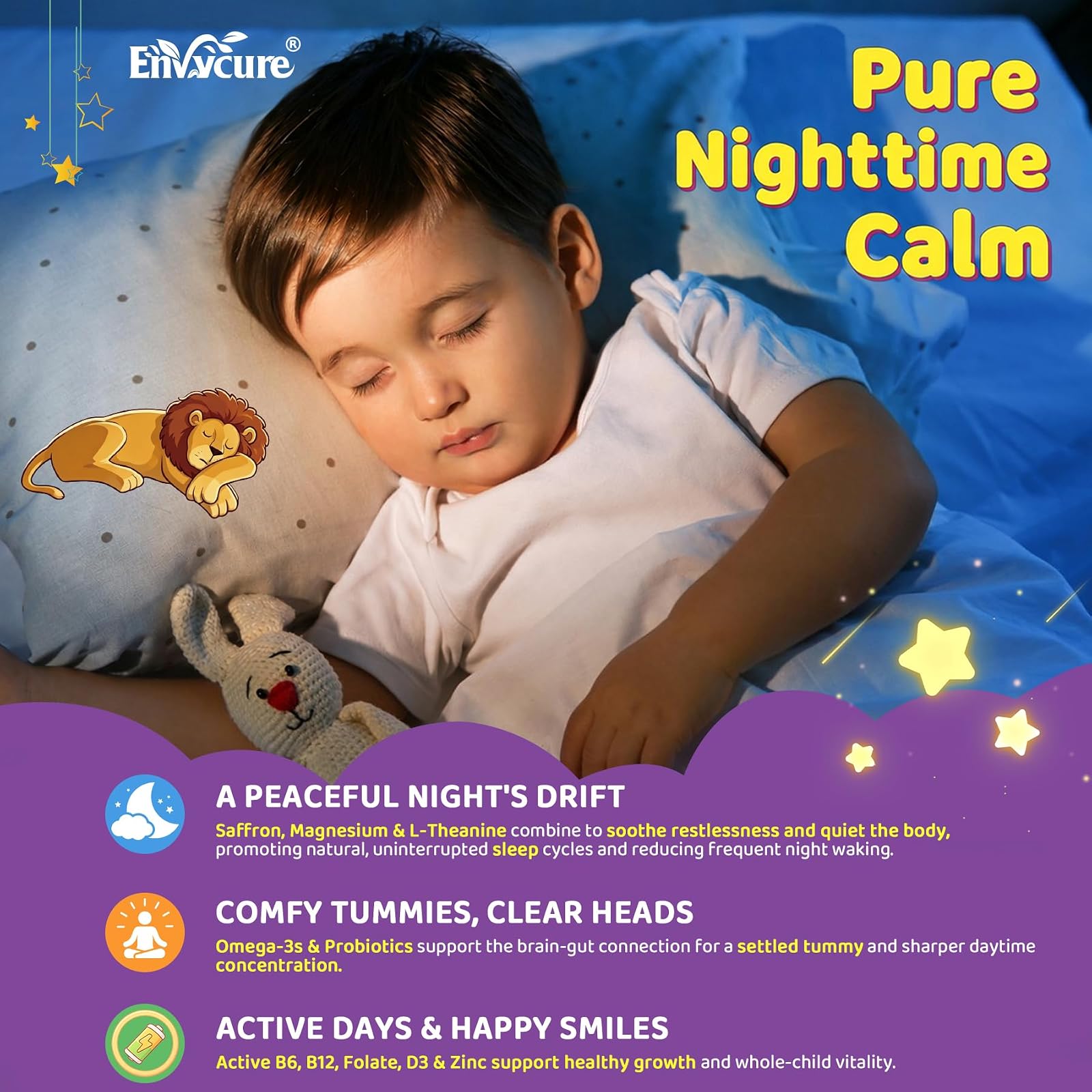 Promotes restful sleep for children