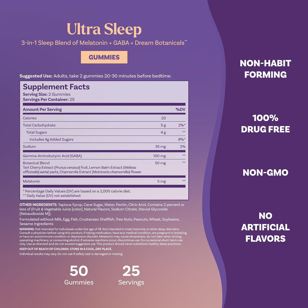 Promotes restful sleep with gummies