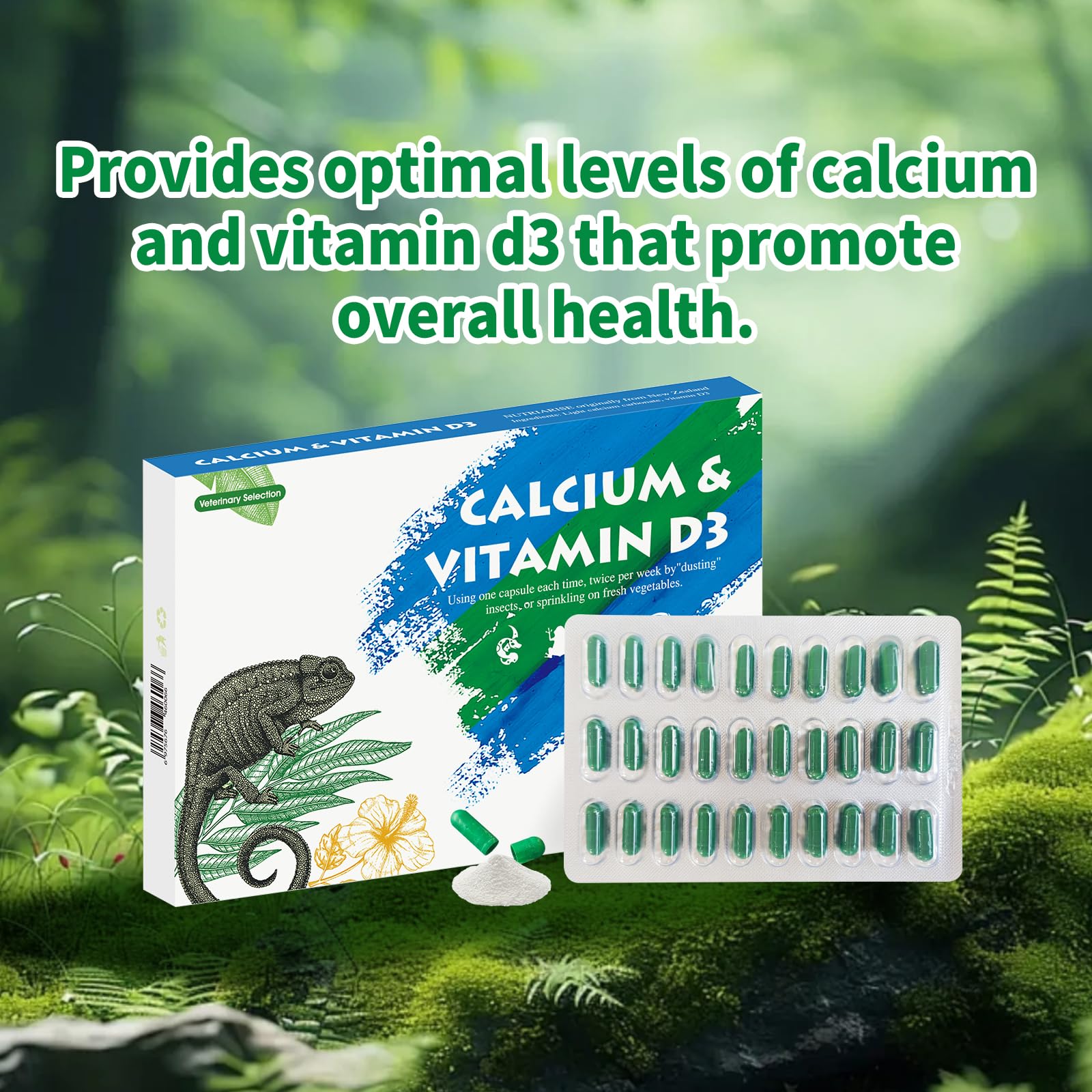 promotes strong bones in reptiles