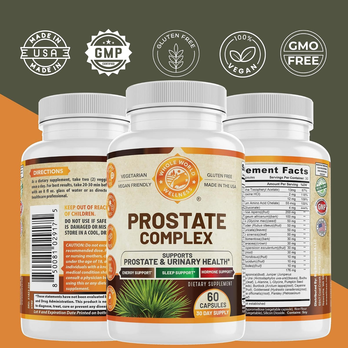 Promotes urinary health in men