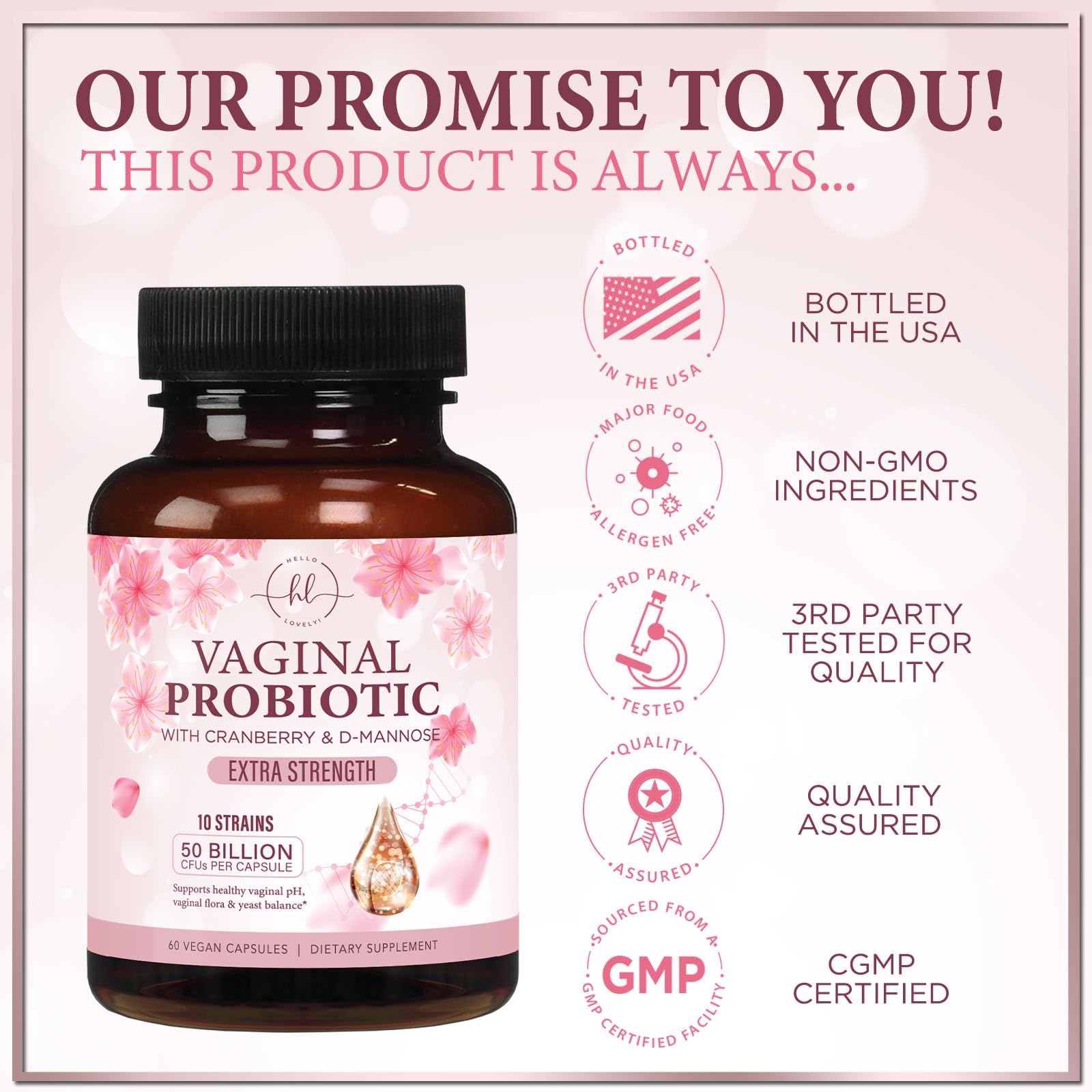 Promotes vaginal health naturally