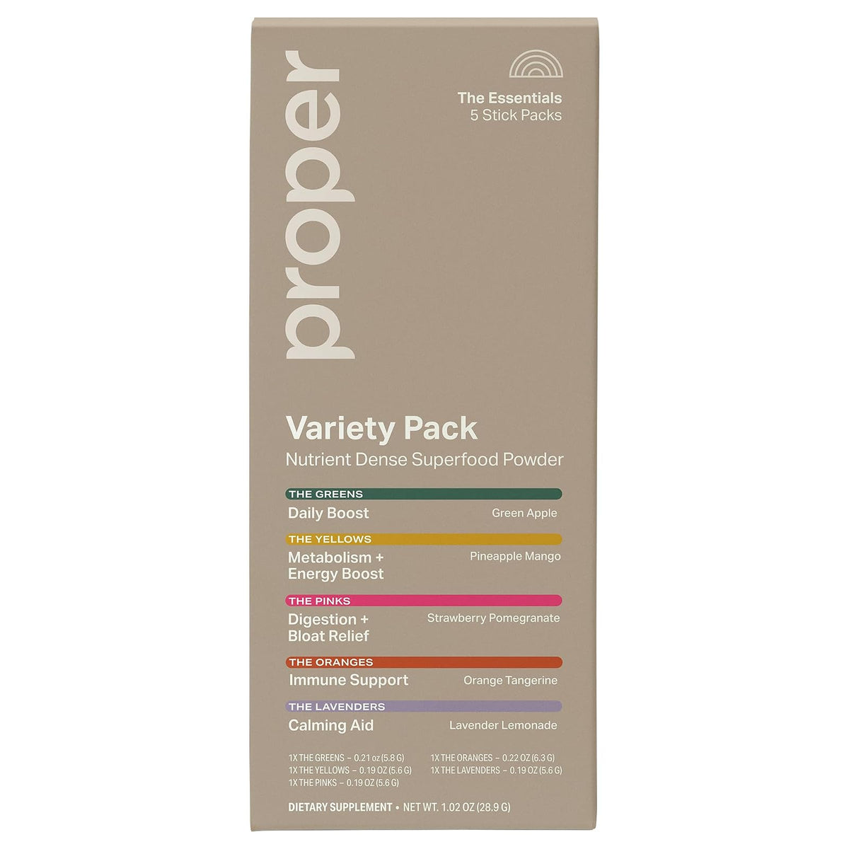 Proper super foods powder variety pack