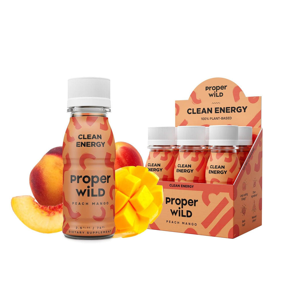 Proper Wild energy shots peach mango