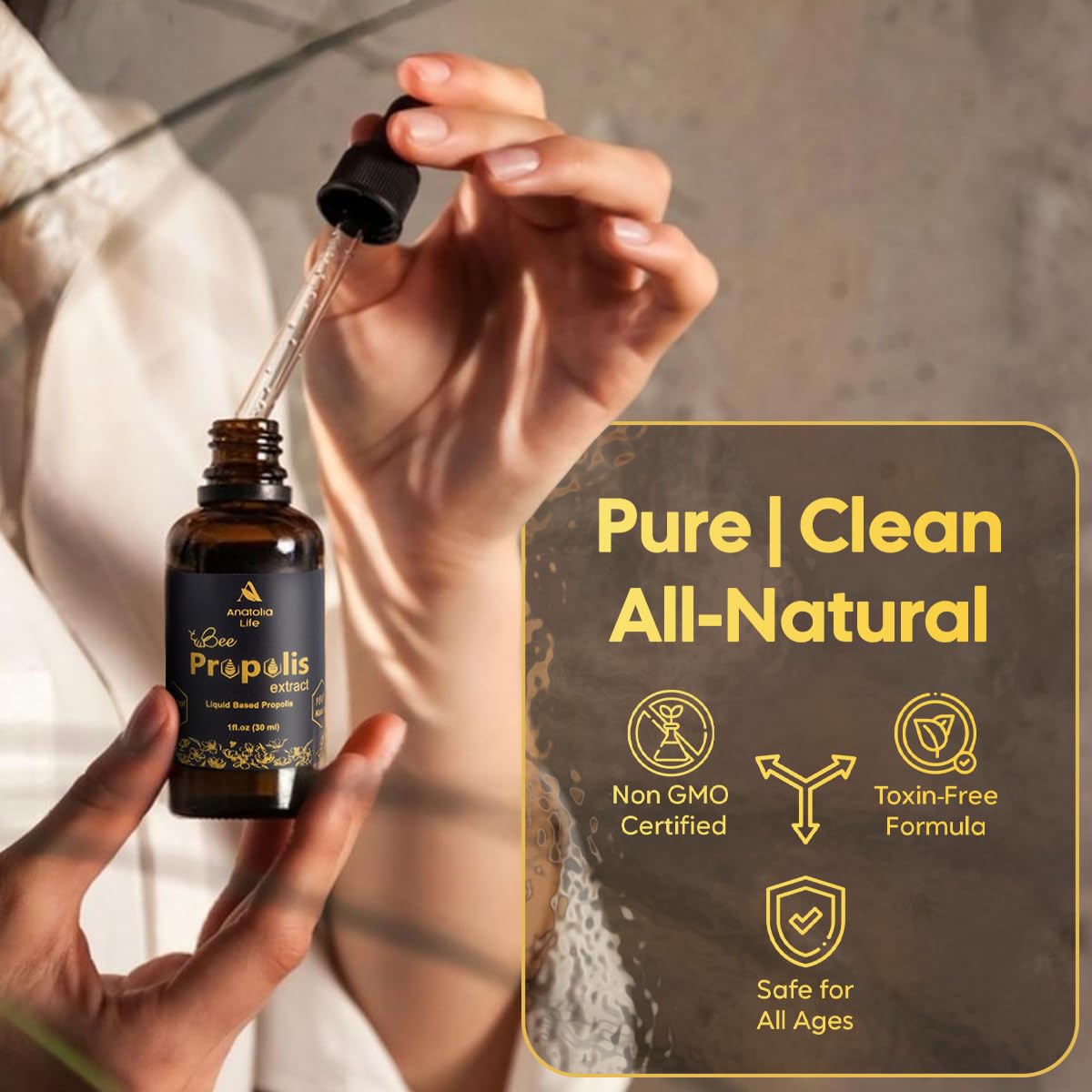 Propolis tincture for overall wellness