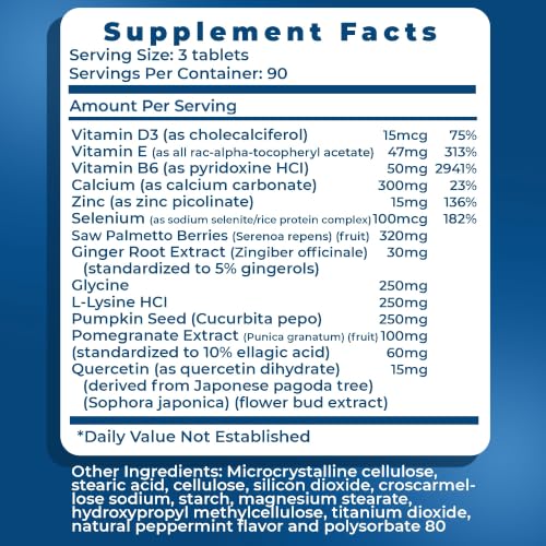 Prostate formula with pomegranate extract