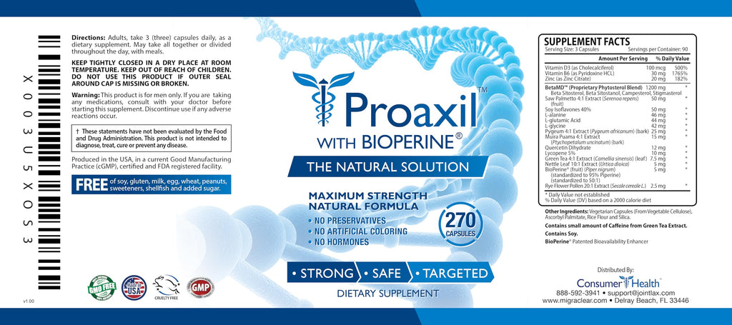 prostate health support with Bioperine