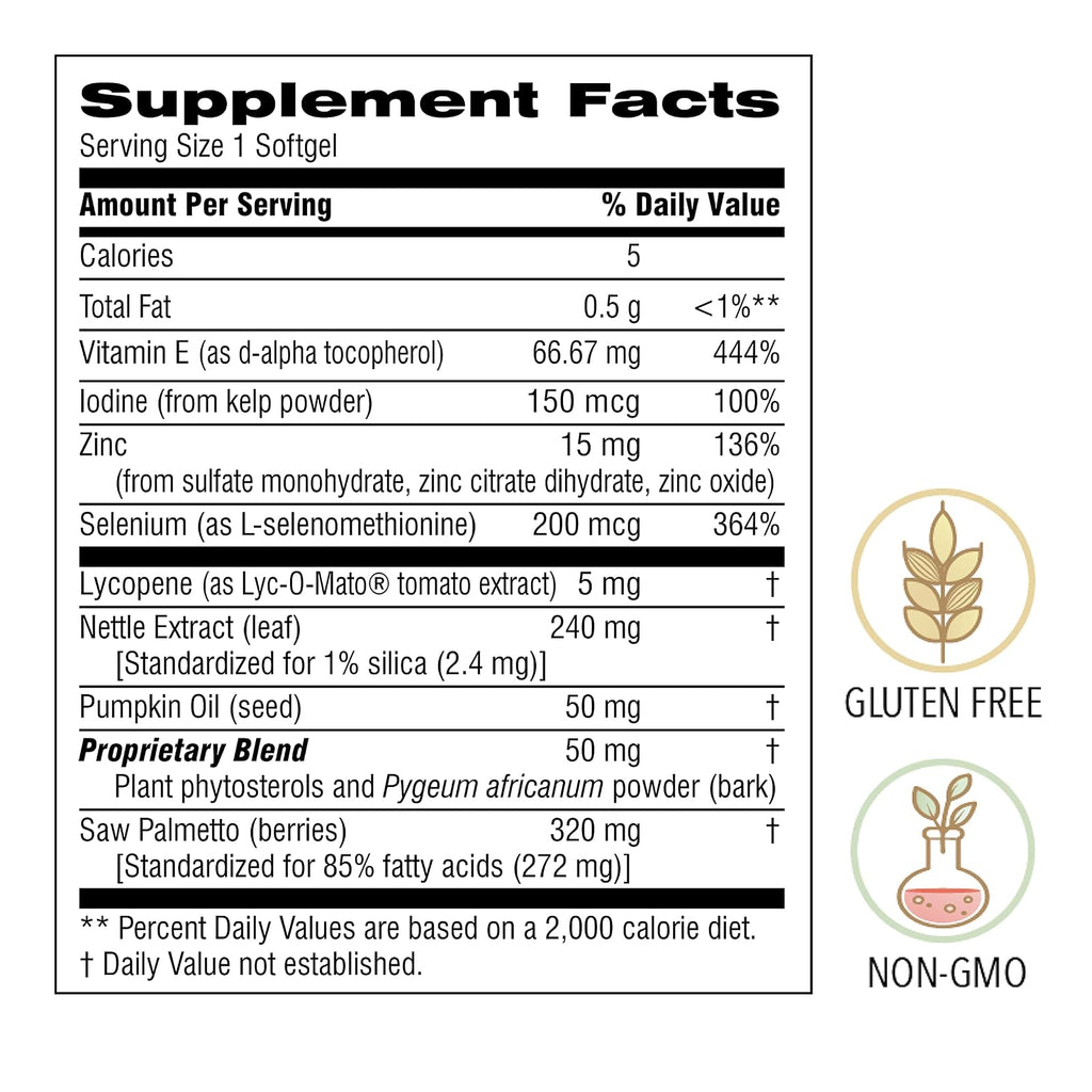 Prostate support softgels for men