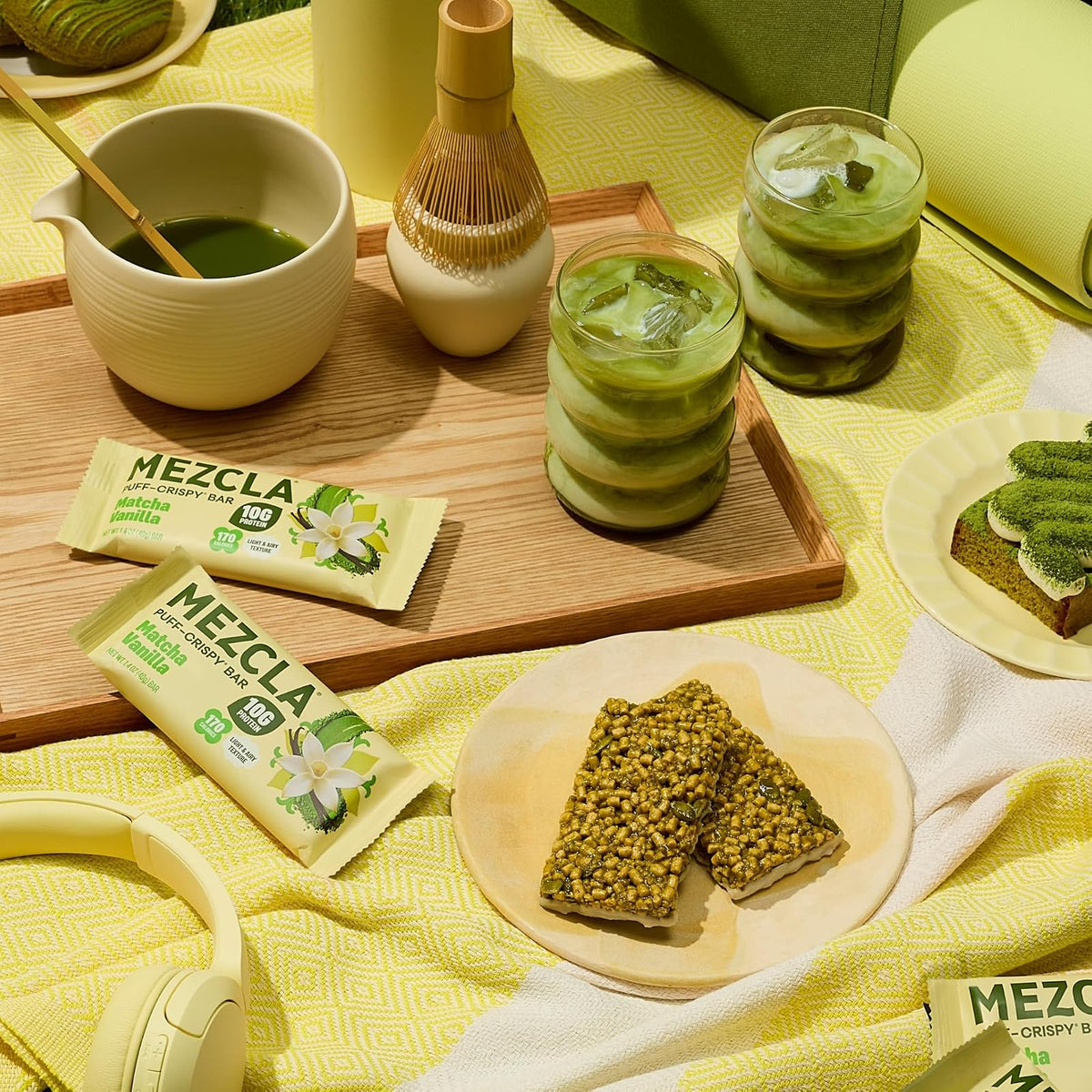 protein-packed matcha dessert option