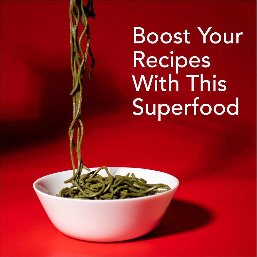 Protein-rich chlorella udon noodles