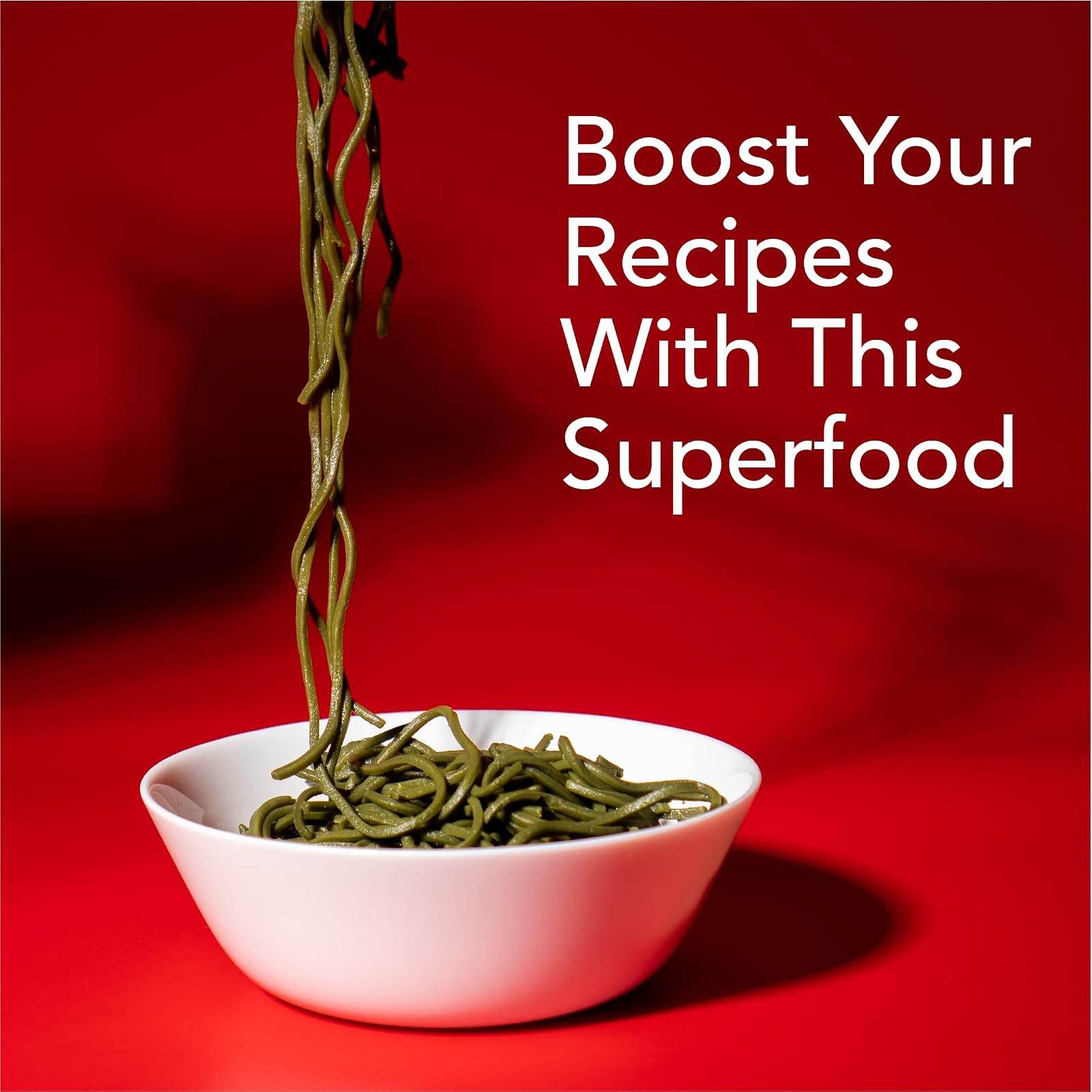 Protein-rich chlorella udon noodles