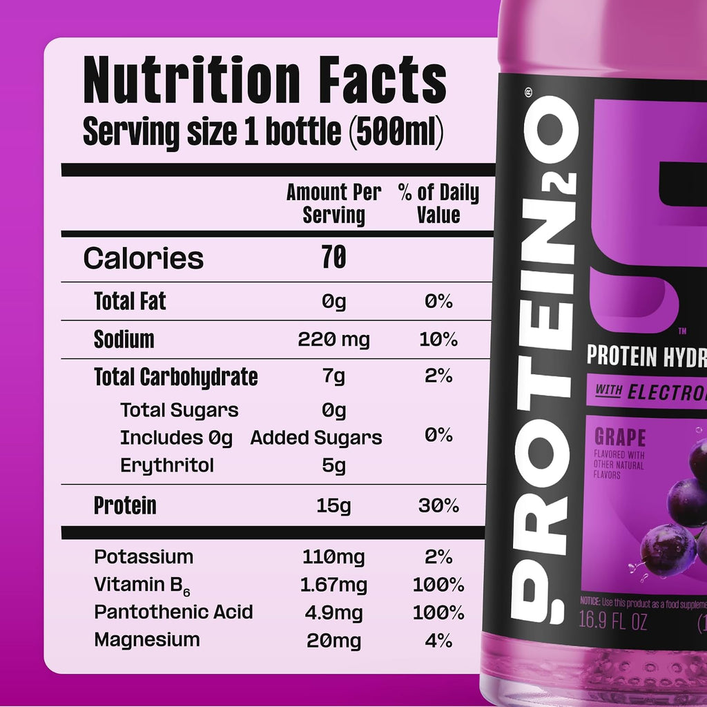 protein2o clear whey nutrition