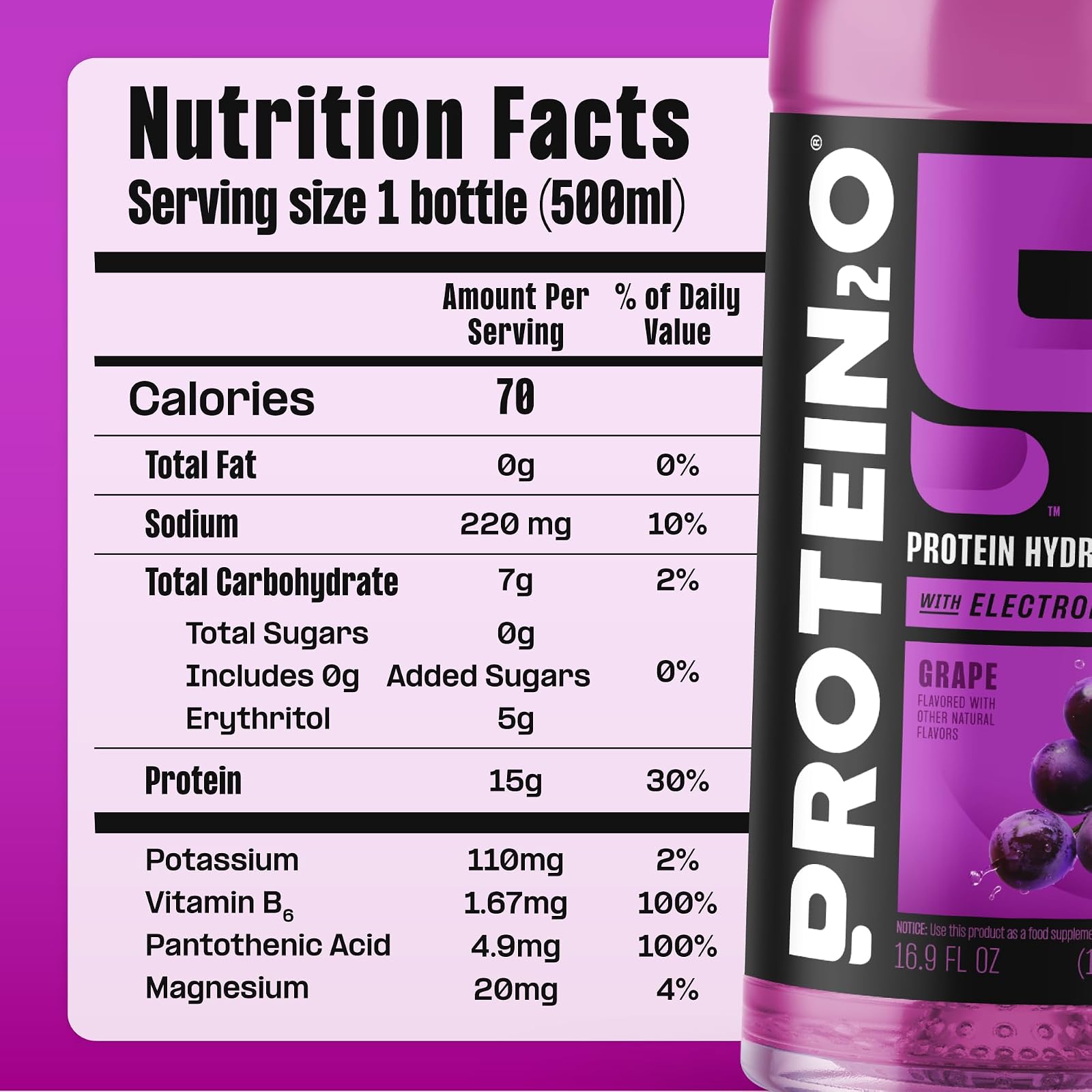 protein2o clear whey nutrition