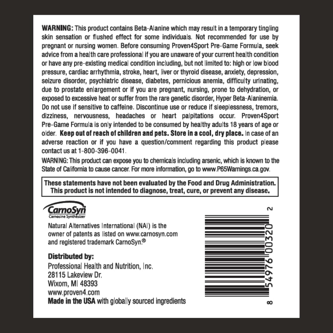 Proven4 pre-workout powder 30 servings