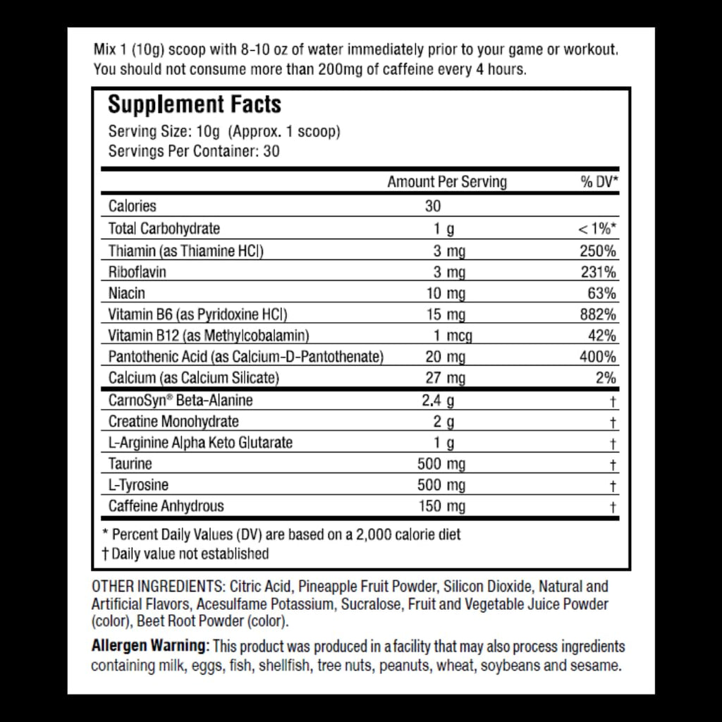 Proven4 pre-workout powder with 30 servings