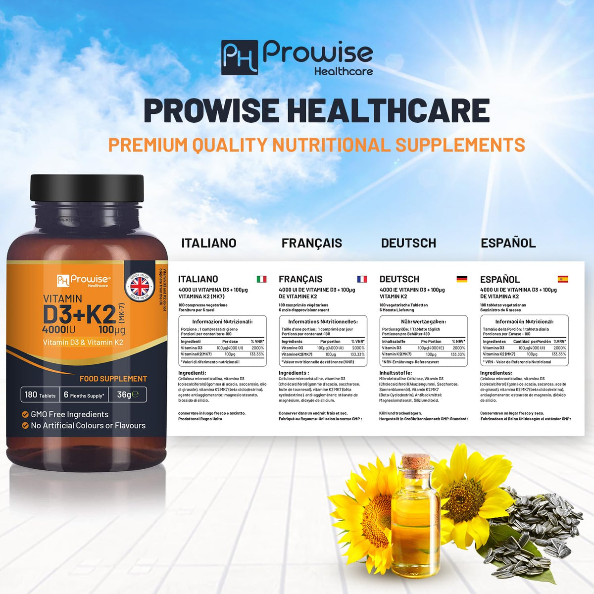 Prowise vitamin D3 K2 tablets