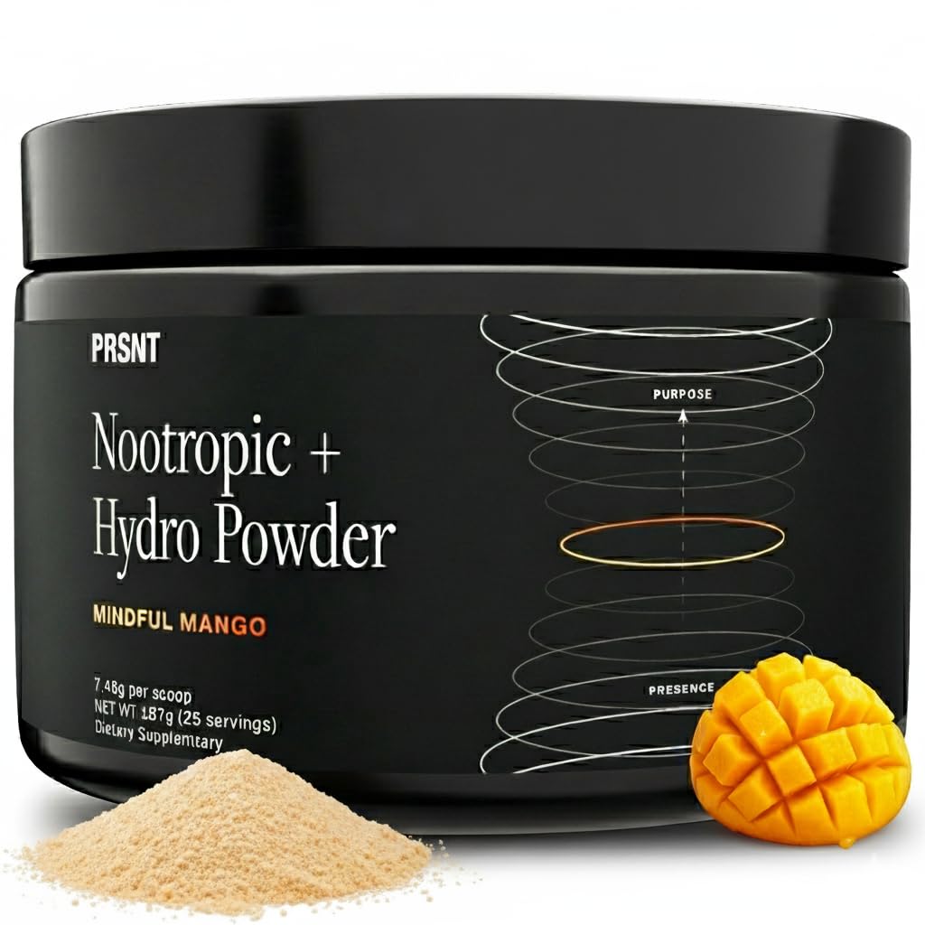 PRSNT nootropic focus powder mango