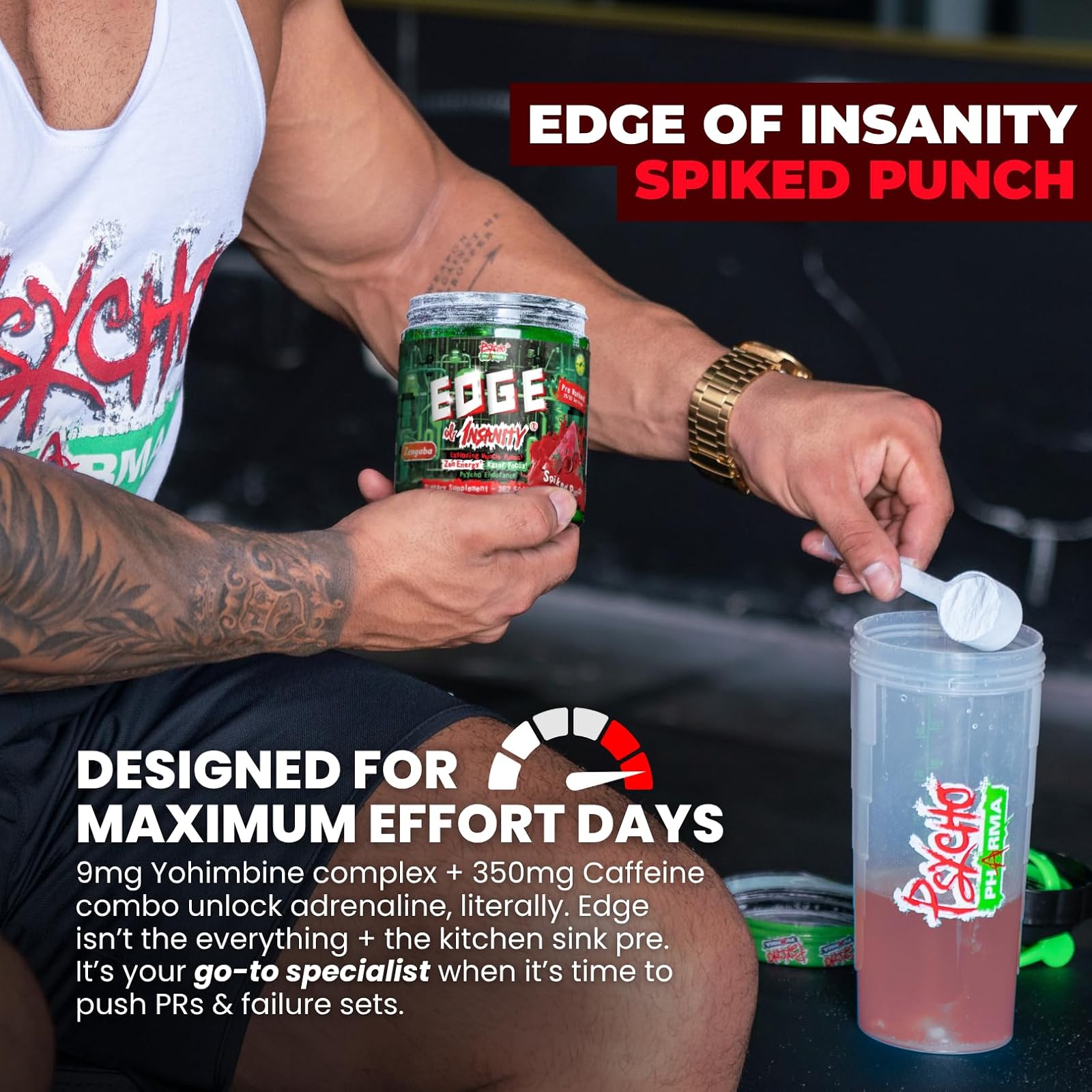 Psycho Pharma pre-workout powder for endurance