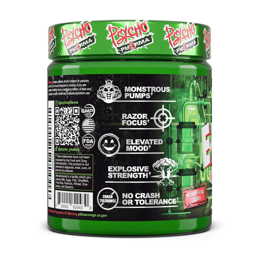 Psycho Pharma pre-workout powder with 30 servings