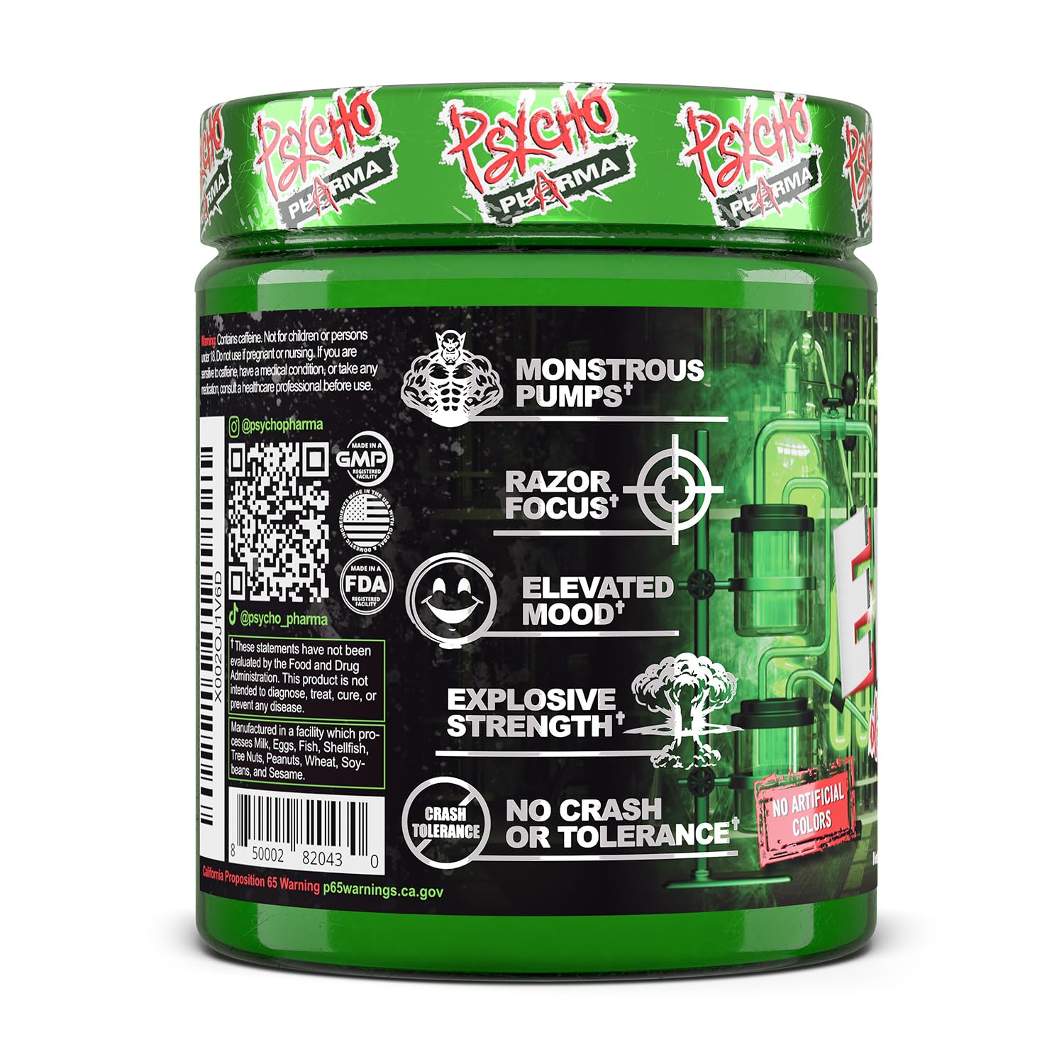 Psycho Pharma pre-workout powder with 30 servings