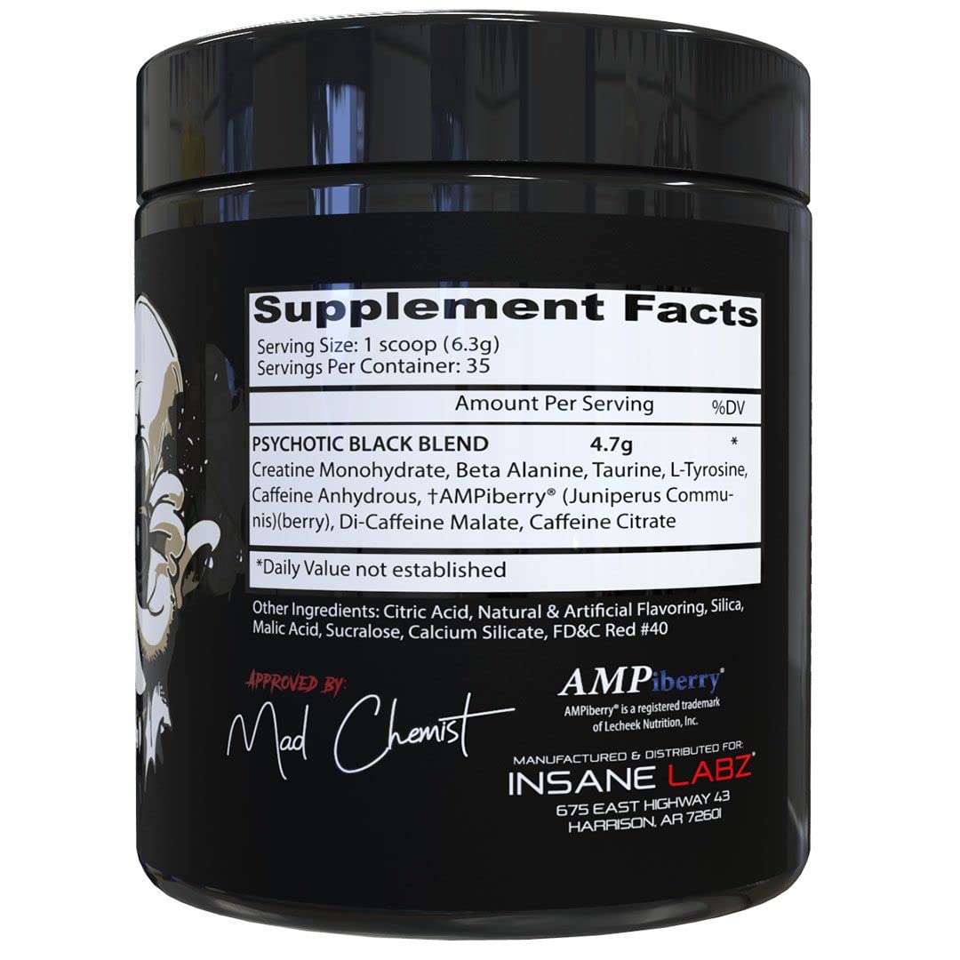 Psychotic Black Edition pre-workout powder