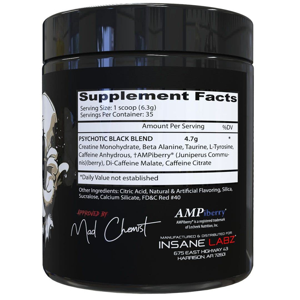 Psychotic Black Edition pre-workout powder