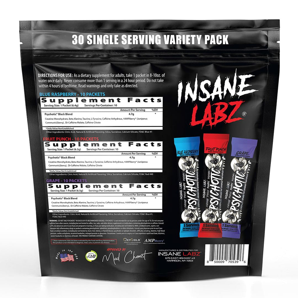 Psychotic Black Edition pre-workout powder