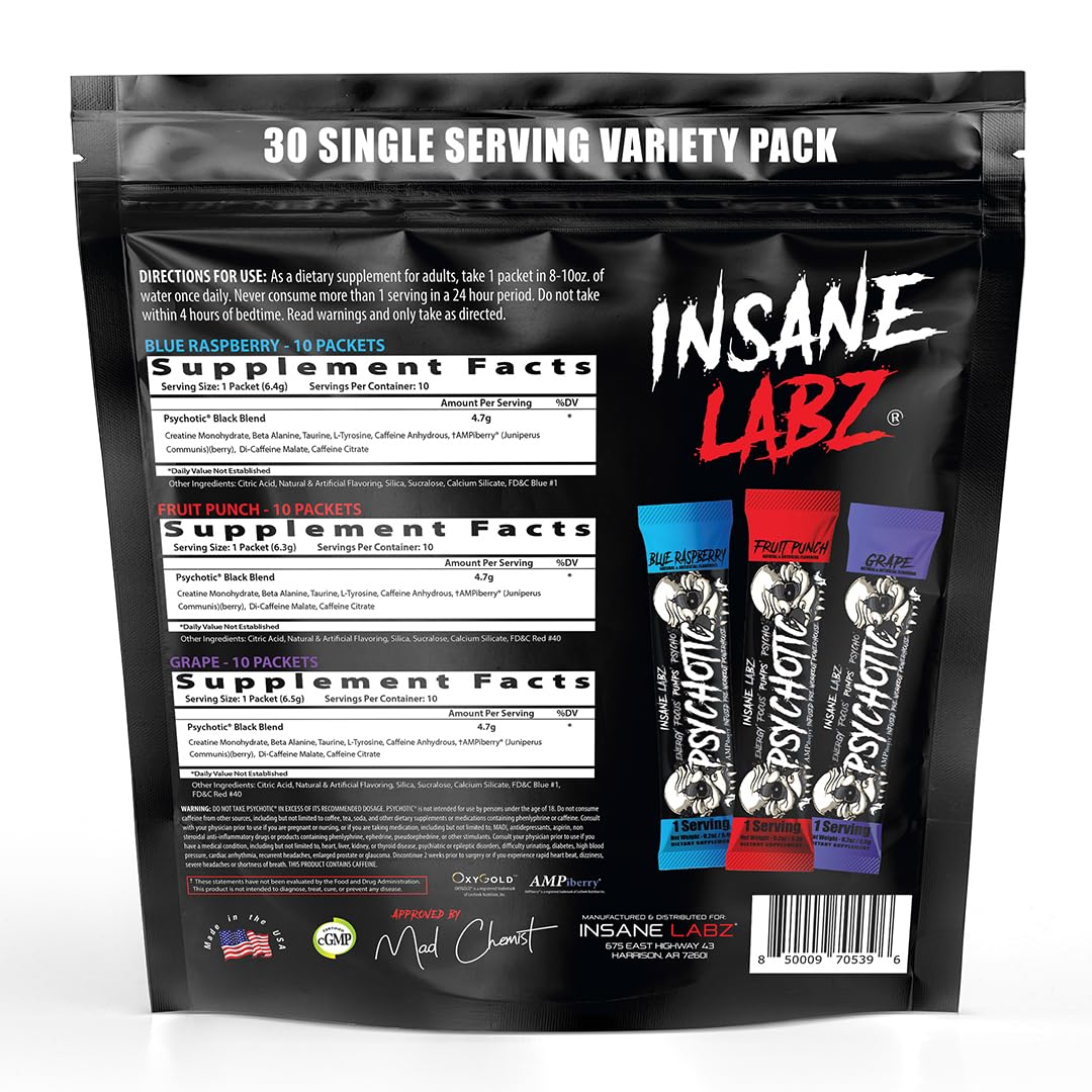 Psychotic Black Edition pre-workout powder