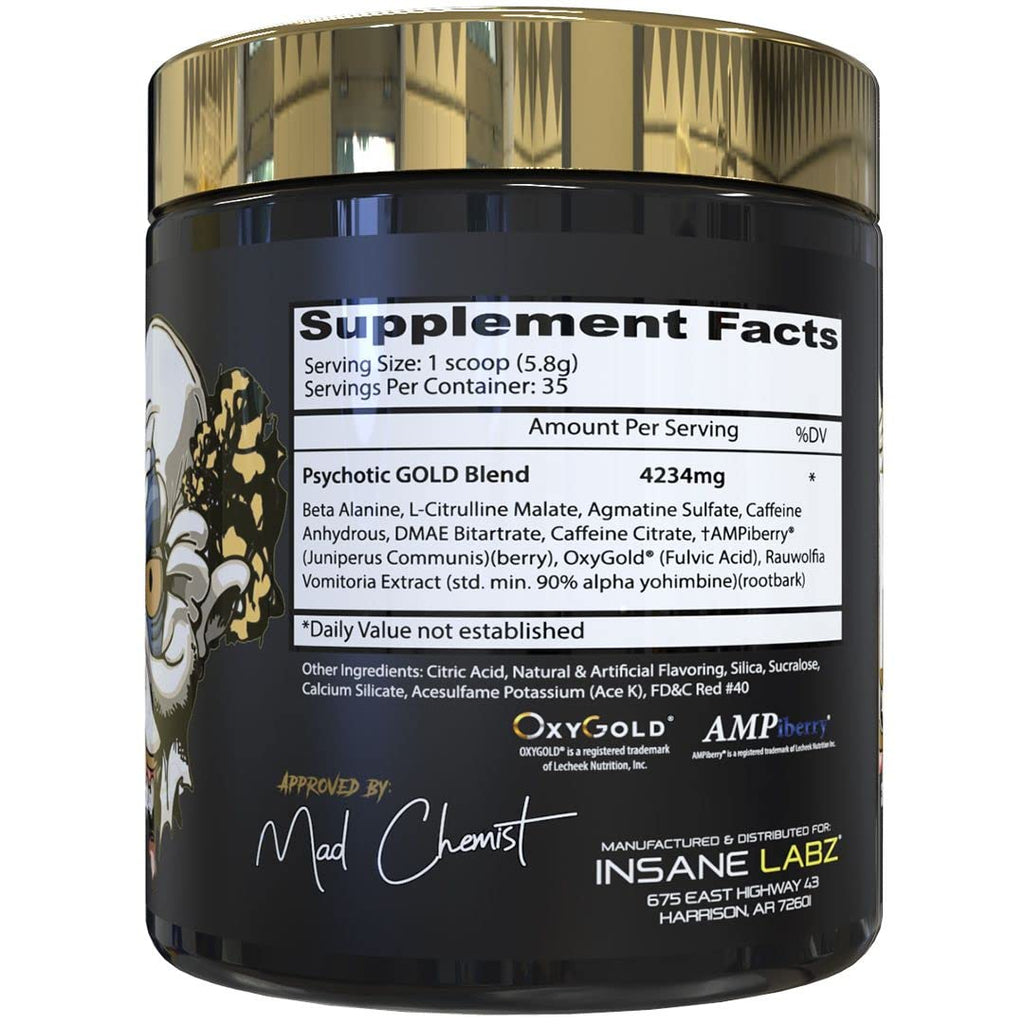 Psychotic Gold pre-workout powder benefits