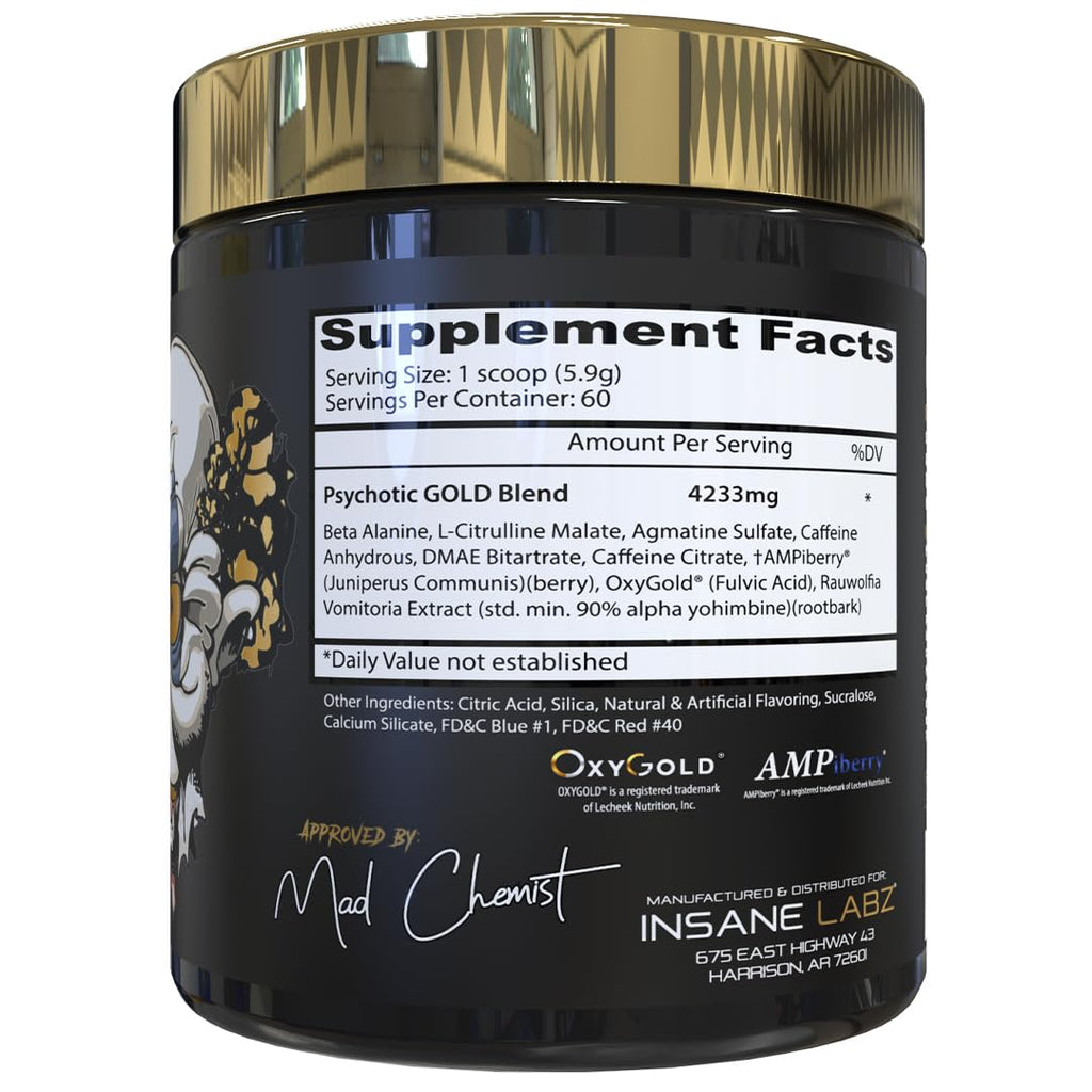 Psychotic Gold pre-workout powder benefits