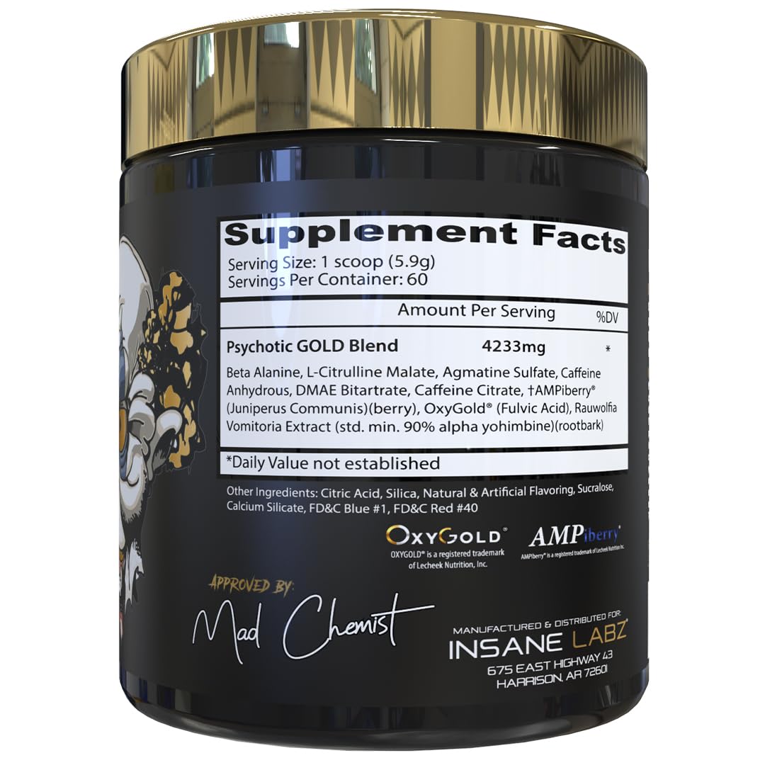 Psychotic Gold pre-workout powder benefits