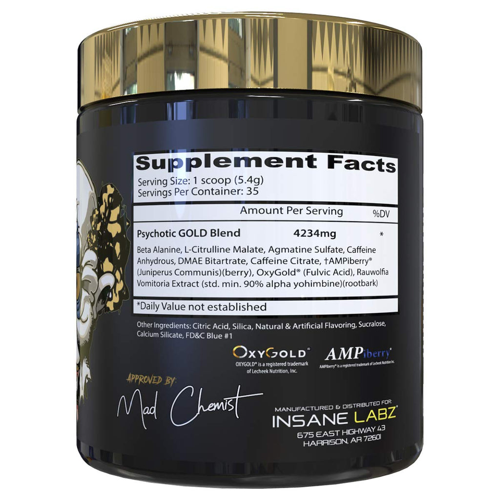 Psychotic Gold pre-workout powder benefits