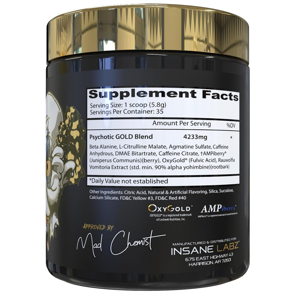 Psychotic Gold pre-workout powder benefits