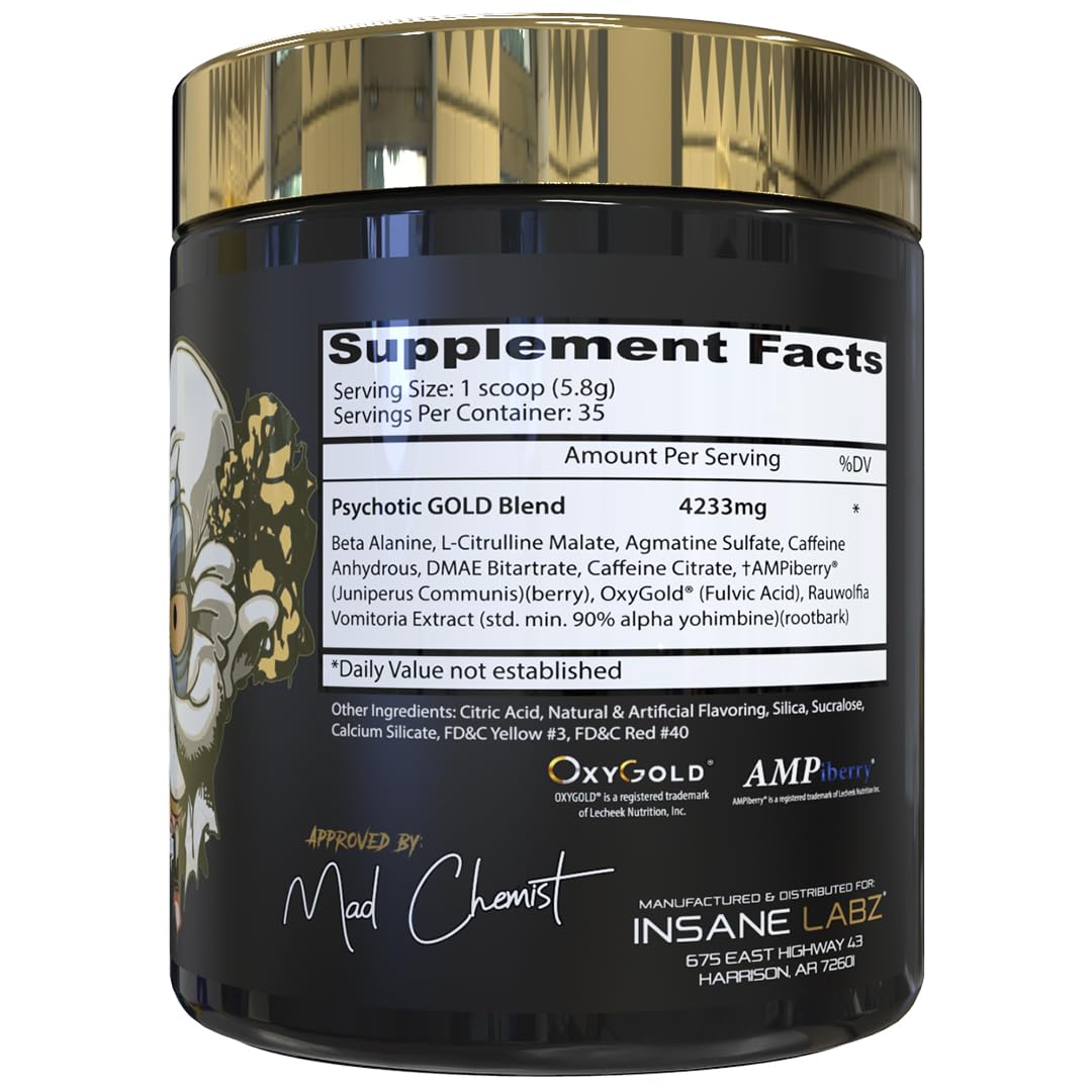 Psychotic Gold pre-workout powder benefits