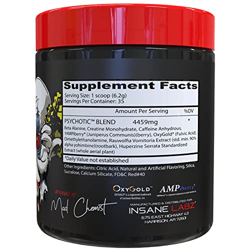Psychotic pre-workout powder for endurance