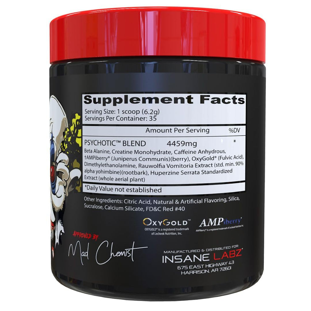 Psychotic pre-workout powder for intense workouts