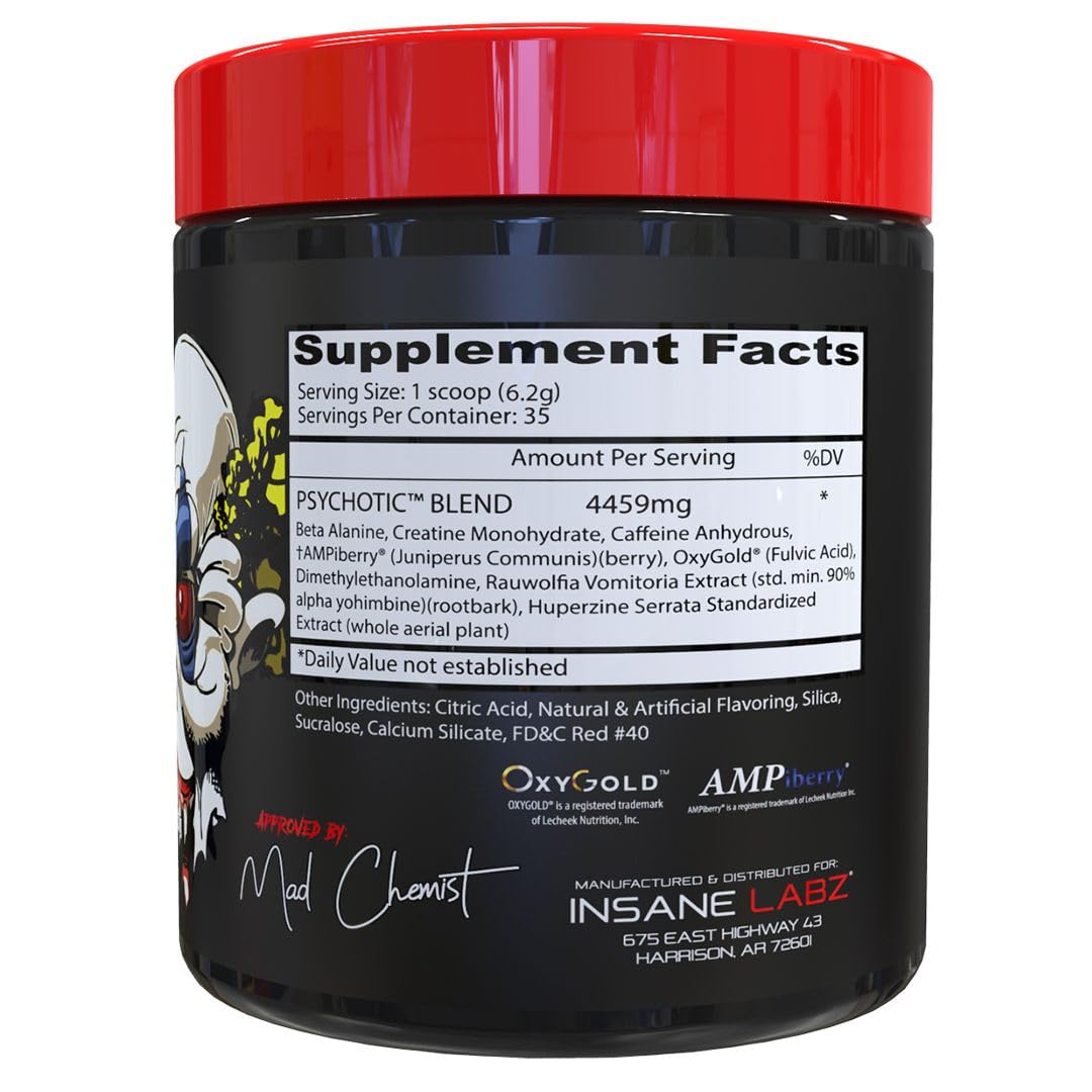 Psychotic pre-workout powder for intense workouts