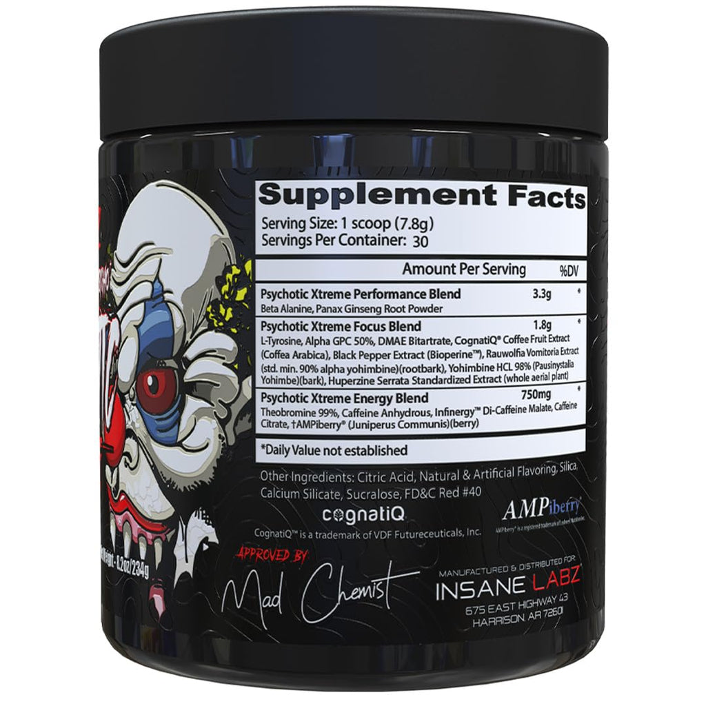 Psychotic Xtreme powder for intense workouts