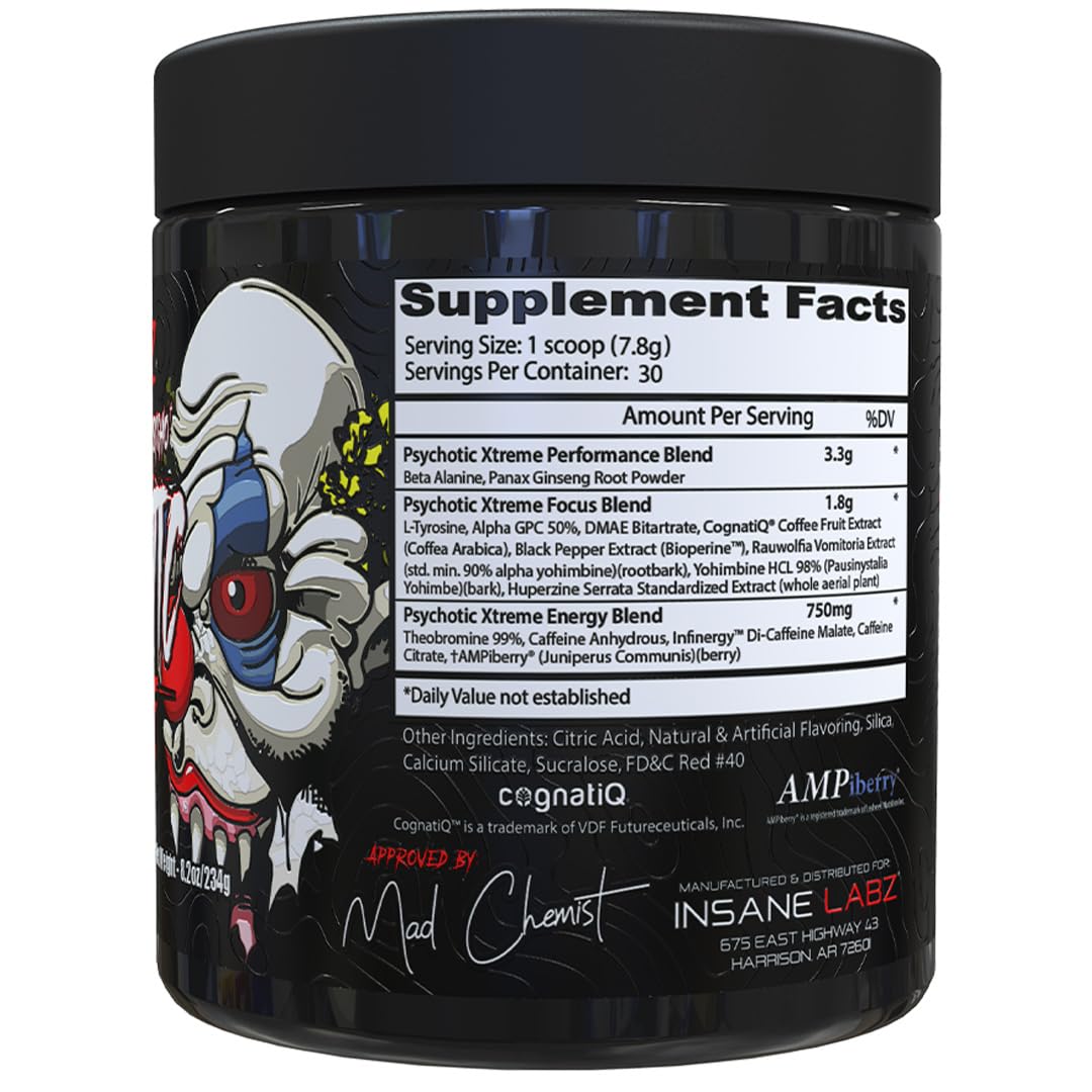 Psychotic Xtreme powder for intense workouts