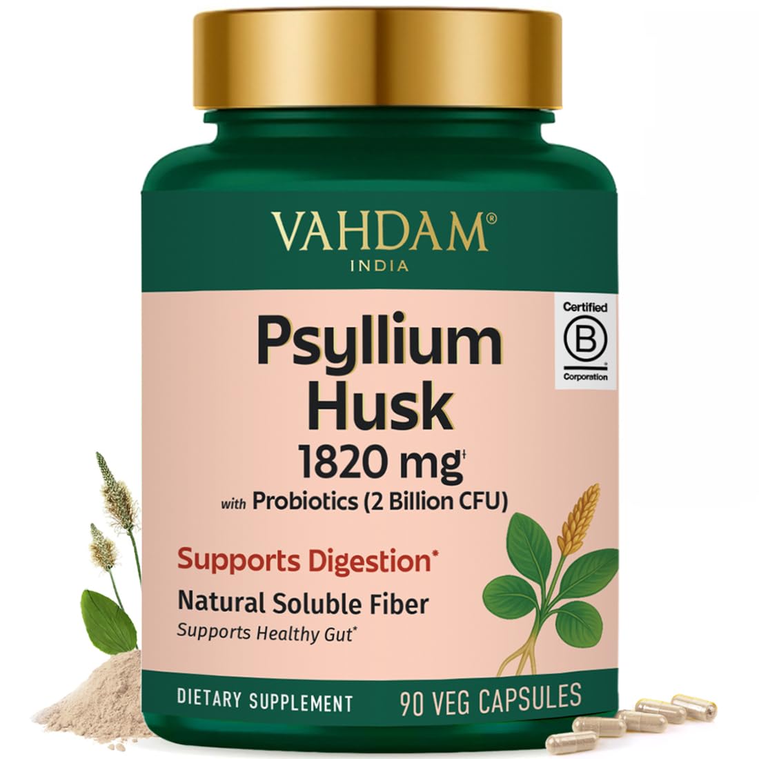 psylium husk digestive health capsules