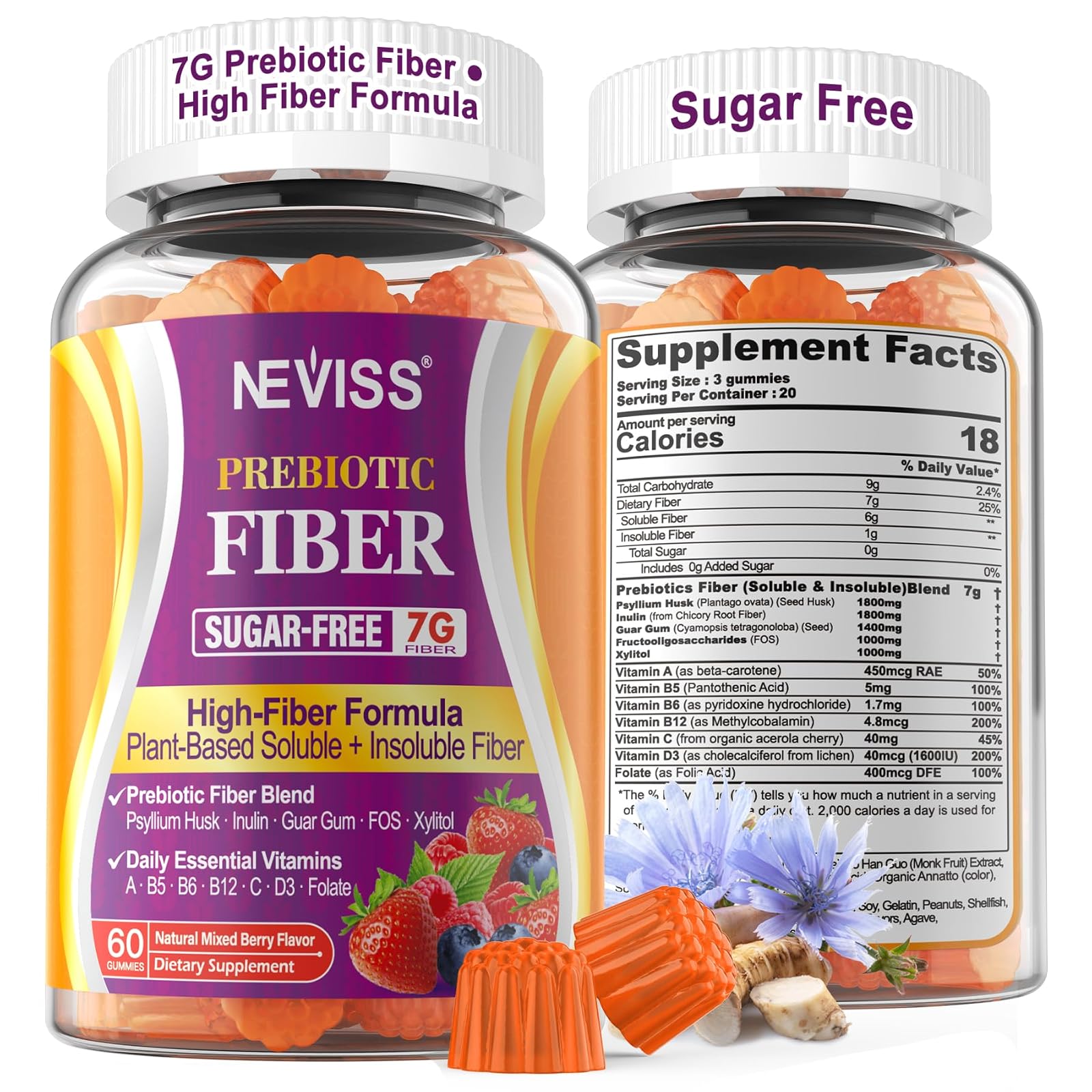 psylium husk fiber gummies for digestion
