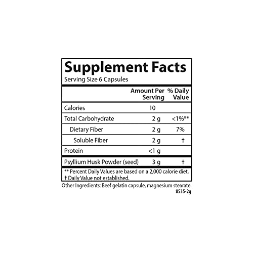 Psyllium capsules for digestive comfort